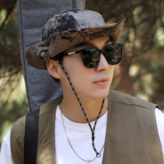 Jungle Camo Bucket Hat for Men Foldable Quick Drying Light Panama Caps ...