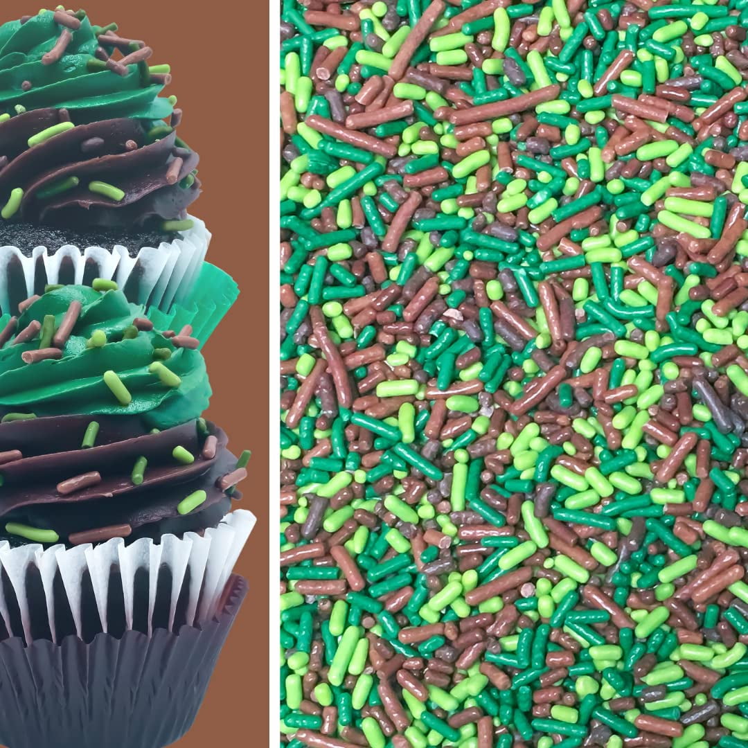 Jungle Camouflage Cupcake Ice Cream Cake Decoration Confetti Quin ...