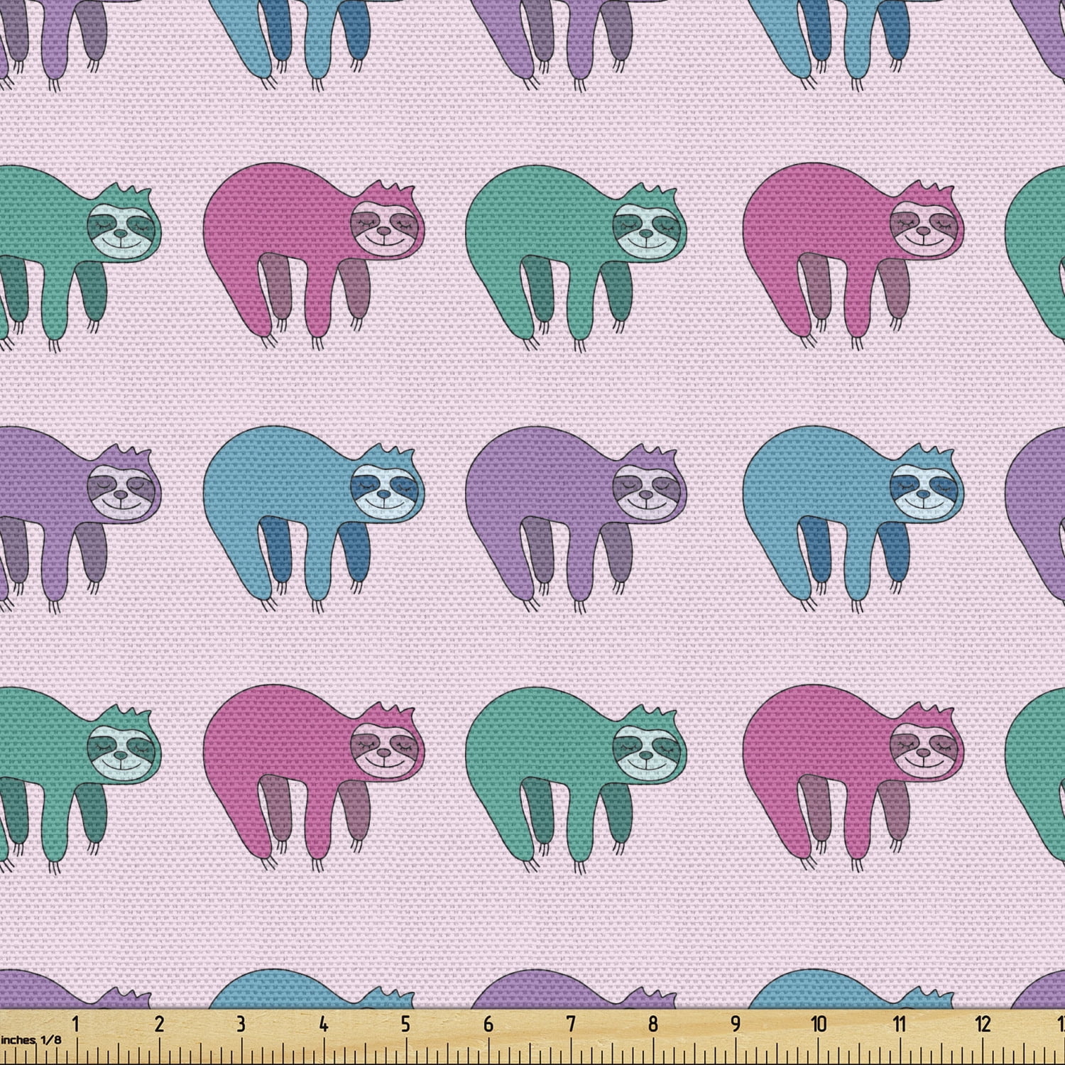 Ambesonne Jungle Cartoon Fabric by the Yard Upholstery, Funny Exotic ...