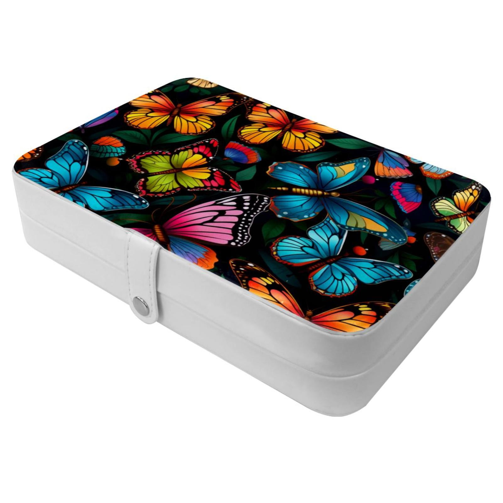 Jungle Colored Butterfly Travel Jewelry Box - Your Portable Treasure ...