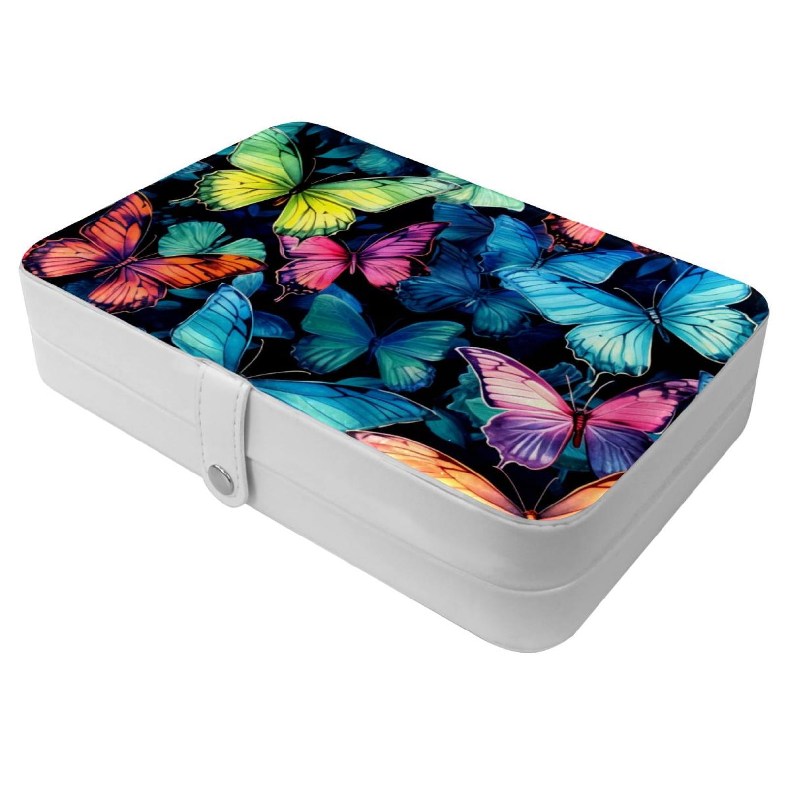 Jungle Colored Butterfly Travel Jewelry Box - Your Portable Treasure ...