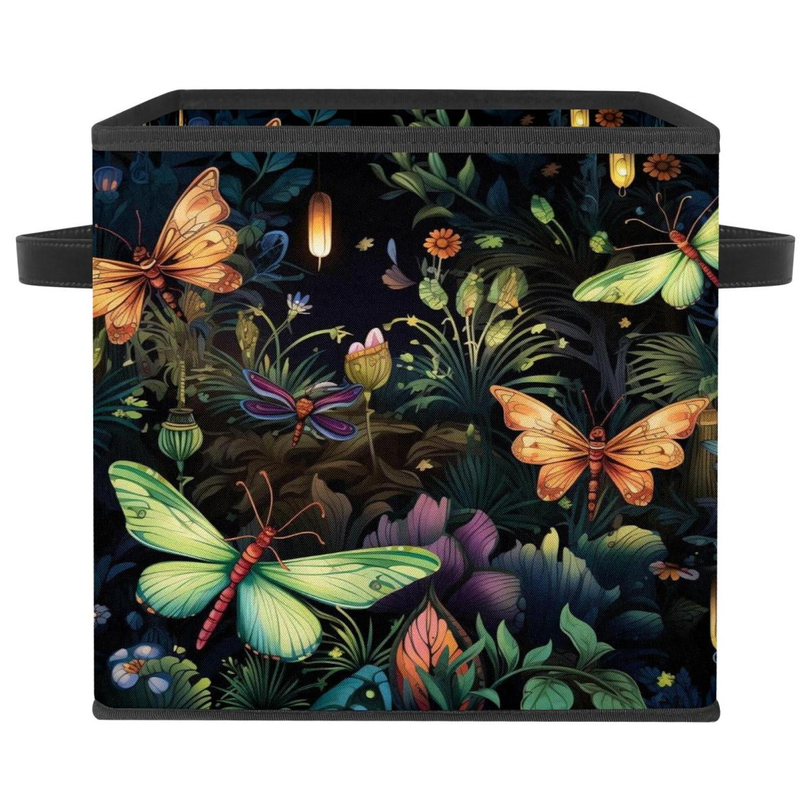 Jungle Colored Fireflies Storage Bins, Extra Large Closet Storage Cube ...