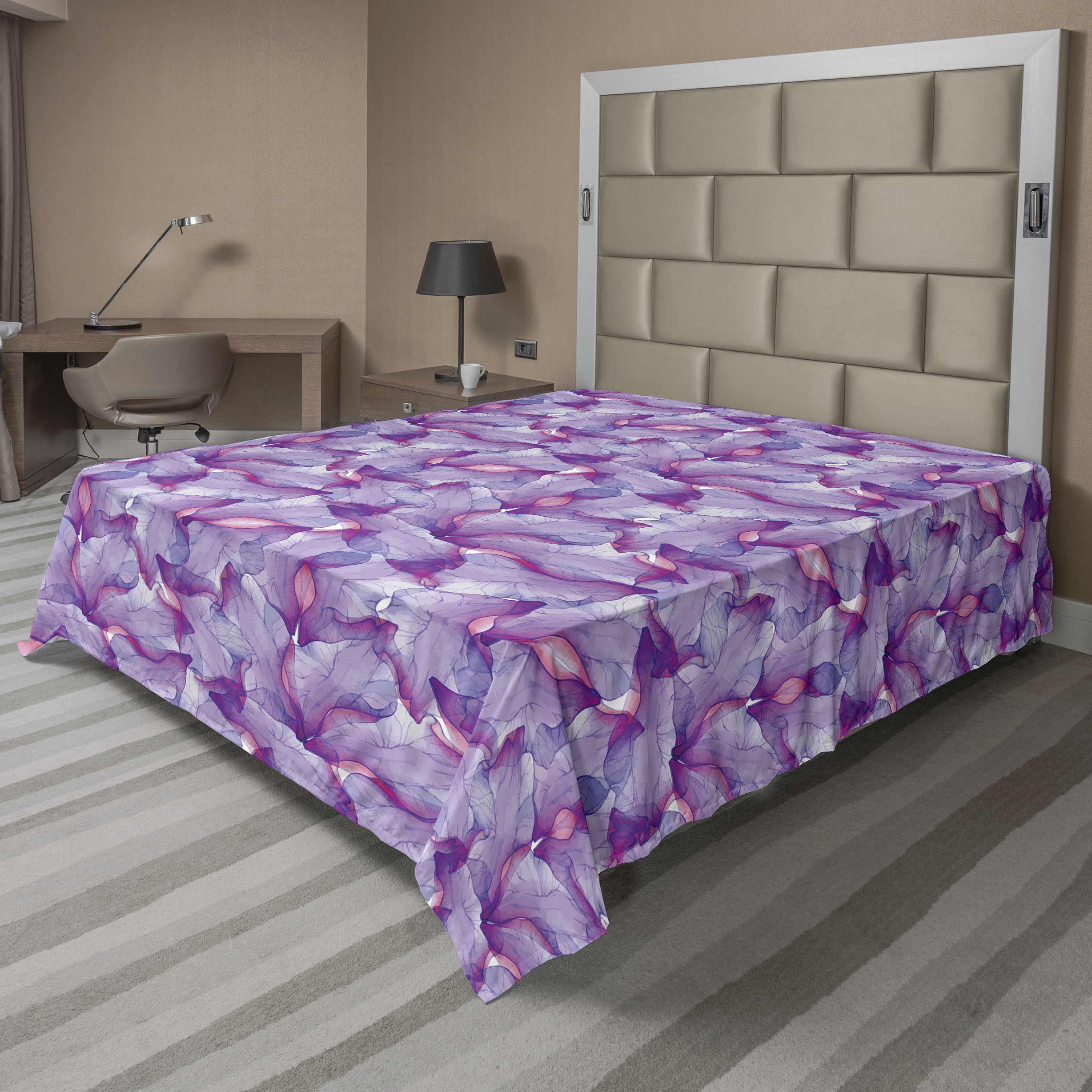 Ambesonne Jungle Floral Flat Bedding Sheet Soft Top Sheet, Modern Boho ...
