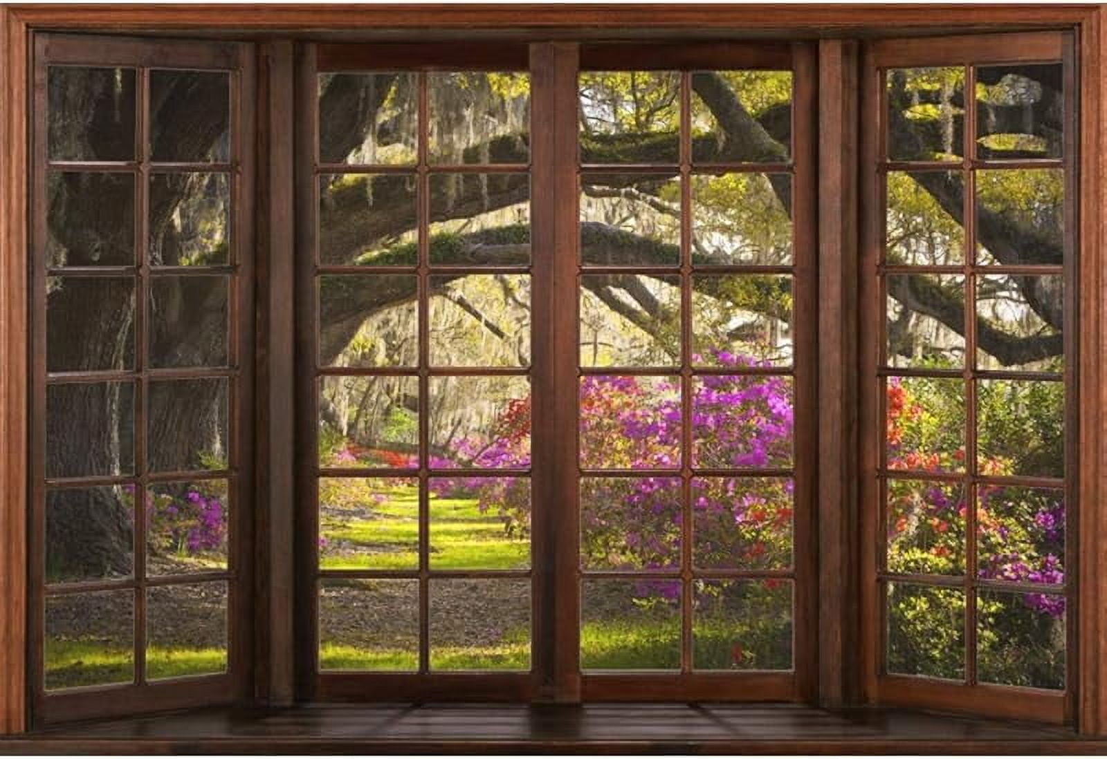 Jungle Forest Backdrop Wood Windows Outdoor View Fantasy Forest ...