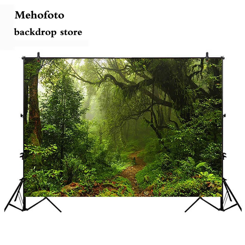 Jungle Forest Backdrops Safari Party Photography Backgrounds Newborn ...