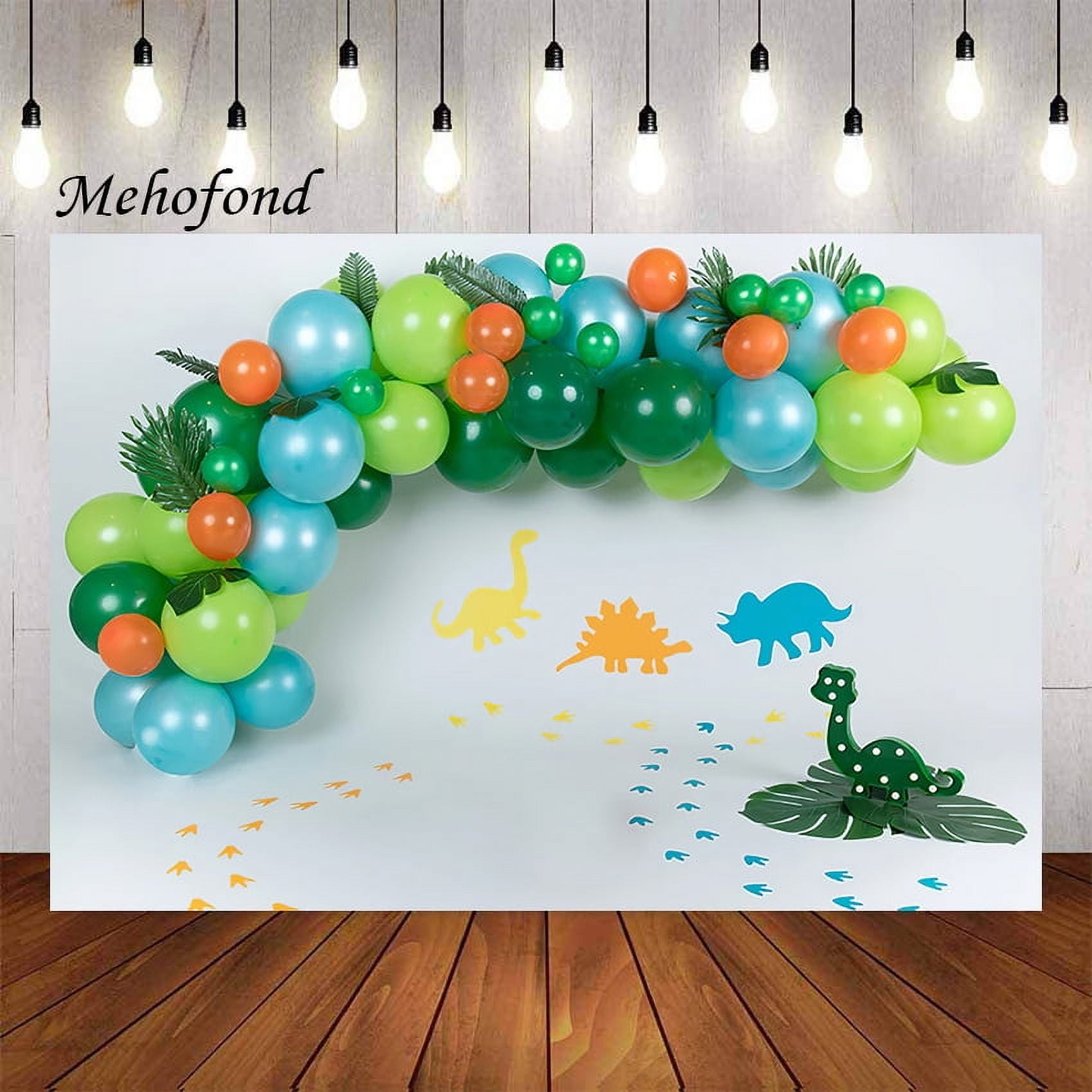 Jungle Forest Dinosaur Green Balloon Kid Boy 1st Birthday Cake Smash r ...
