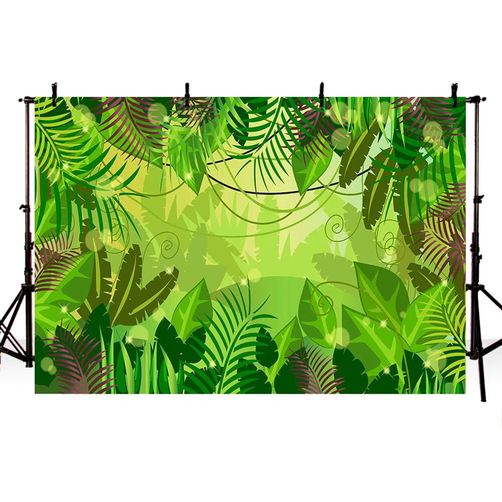 Jungle Forest Photography Backdrops Spring Green Photo Booth Background ...