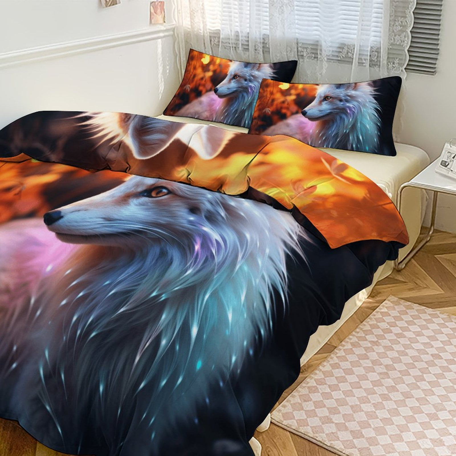 Jungle Fox Cartoon Pattern 3D Duvet Cover Set Quilt Cover Theme of Kid ...