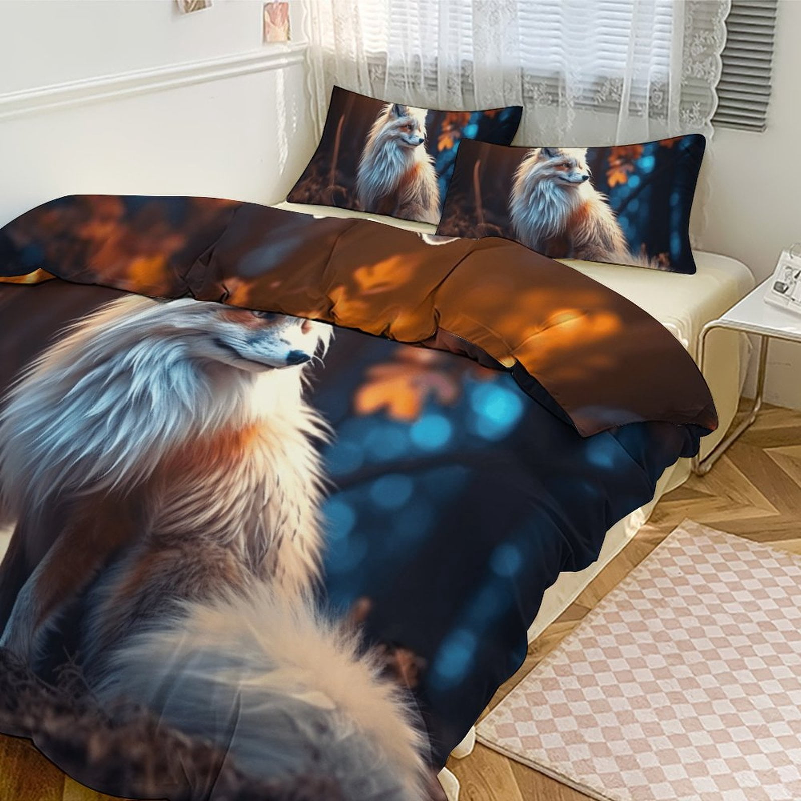 Jungle Fox Cartoon Pattern 3D Duvet Cover Set Quilt Cover Theme of Kid ...