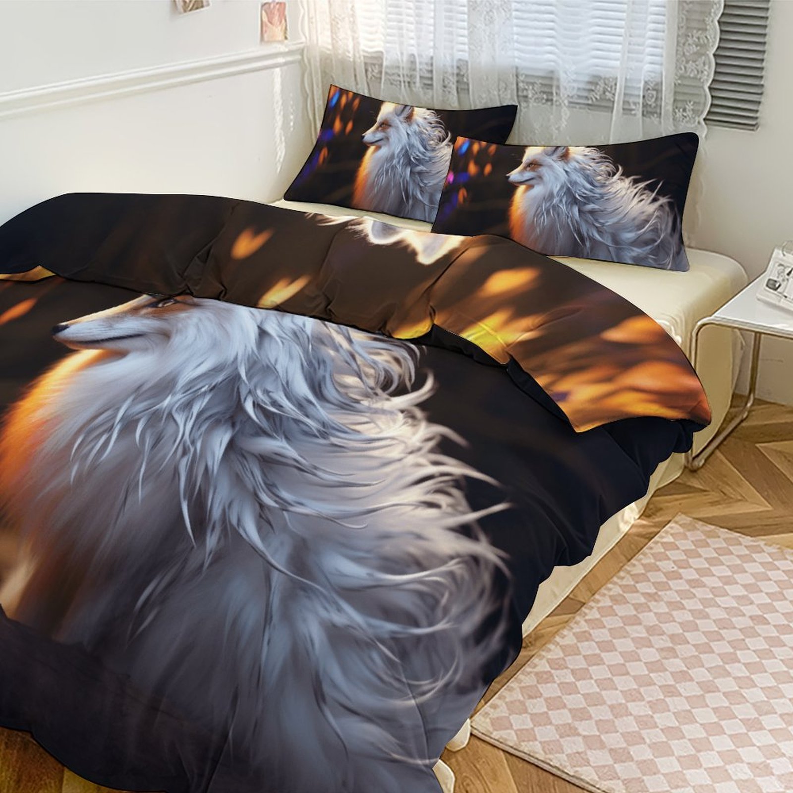 Jungle Fox Cartoon Pattern 3D Duvet Cover Set Quilt Cover Theme of for ...