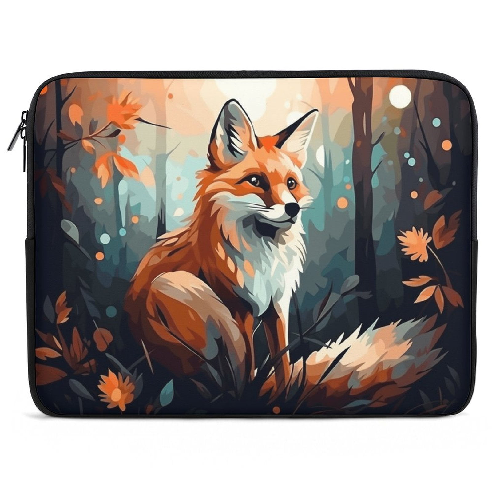 Jungle Fox Cartoon Pattern Laptop Case Bag Sleeve Portable Crossbody ...