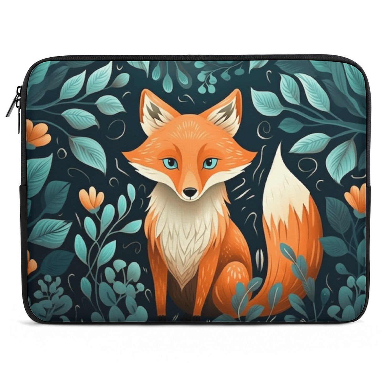 Jungle Fox Cartoon Pattern Laptop Case Bag Sleeve Portable Crossbody ...