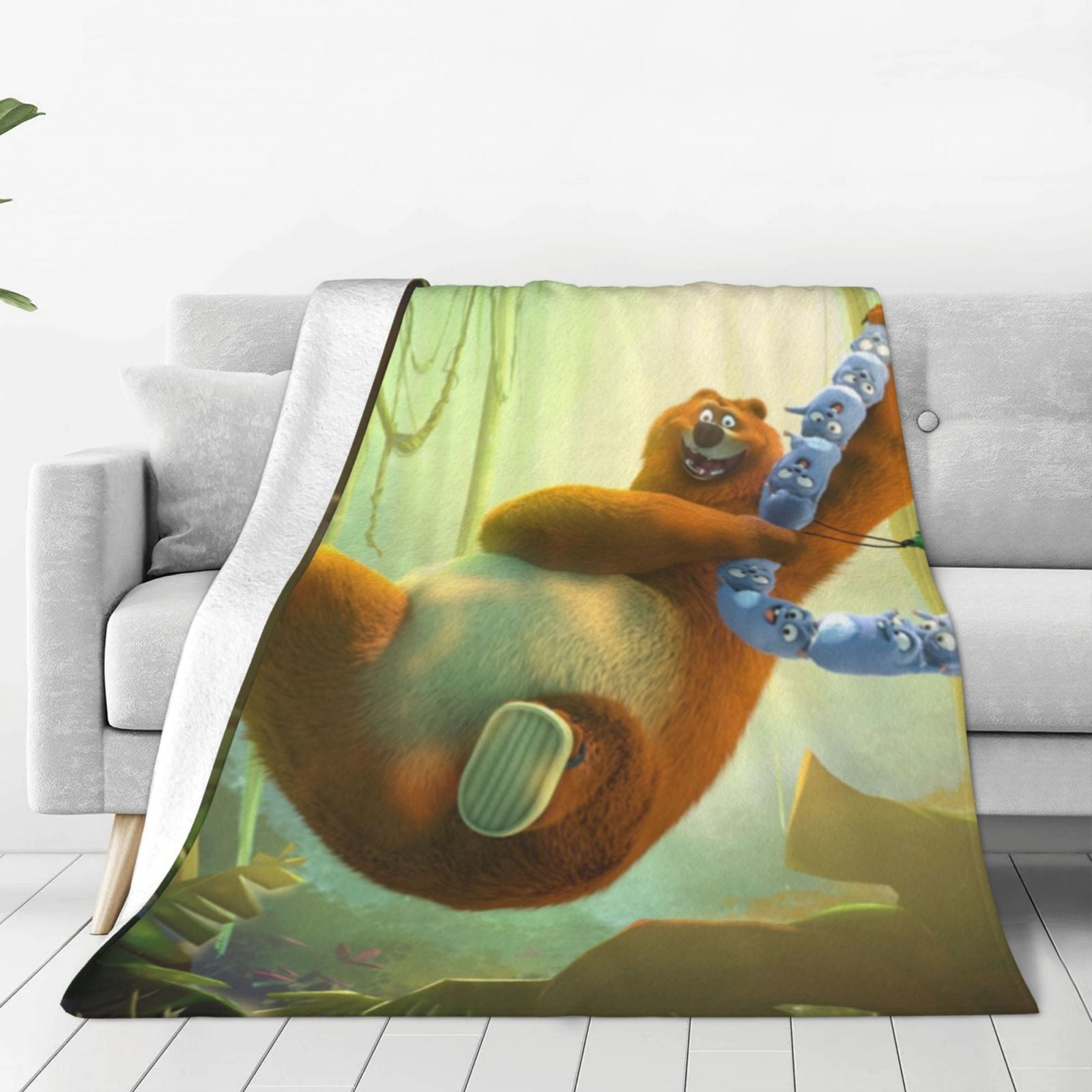 Jungle Grizzy And the Lemmings Flannel Blanket Cozy Ultra-Soft Micro ...