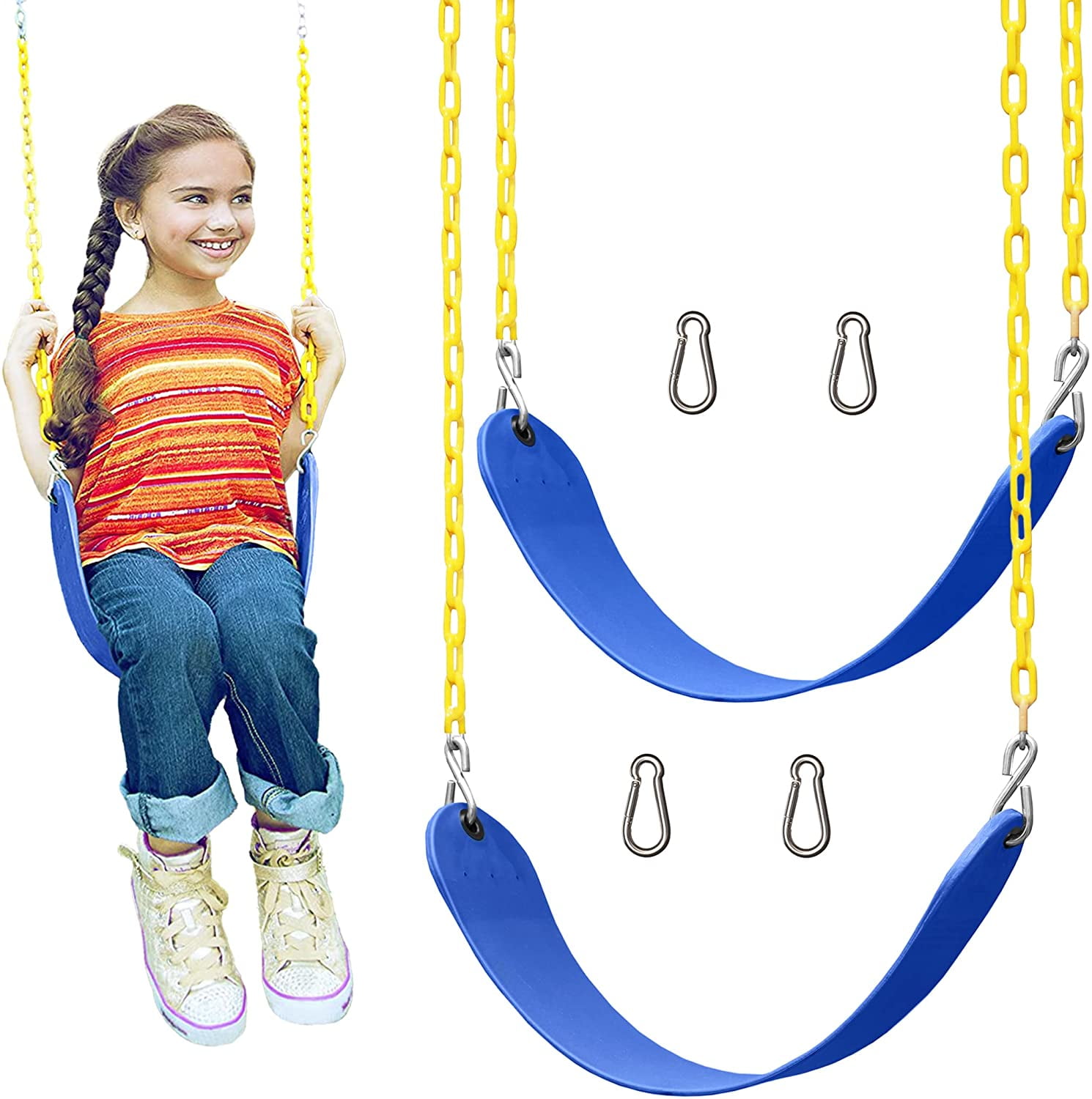 Jungle Gym Kingdom 2 Pack Swings Seats (Blue) - Walmart.com