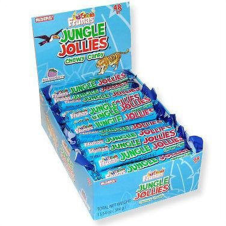 Jungle Jollies Blue Raspberry Chewy Candy - 48 Piece Box - Walmart.com