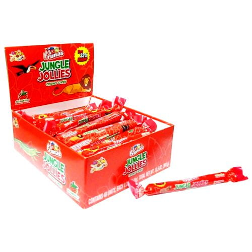 Jungle Jollies Strawberry Chewy Candy - 48 Piece Box - Walmart.com