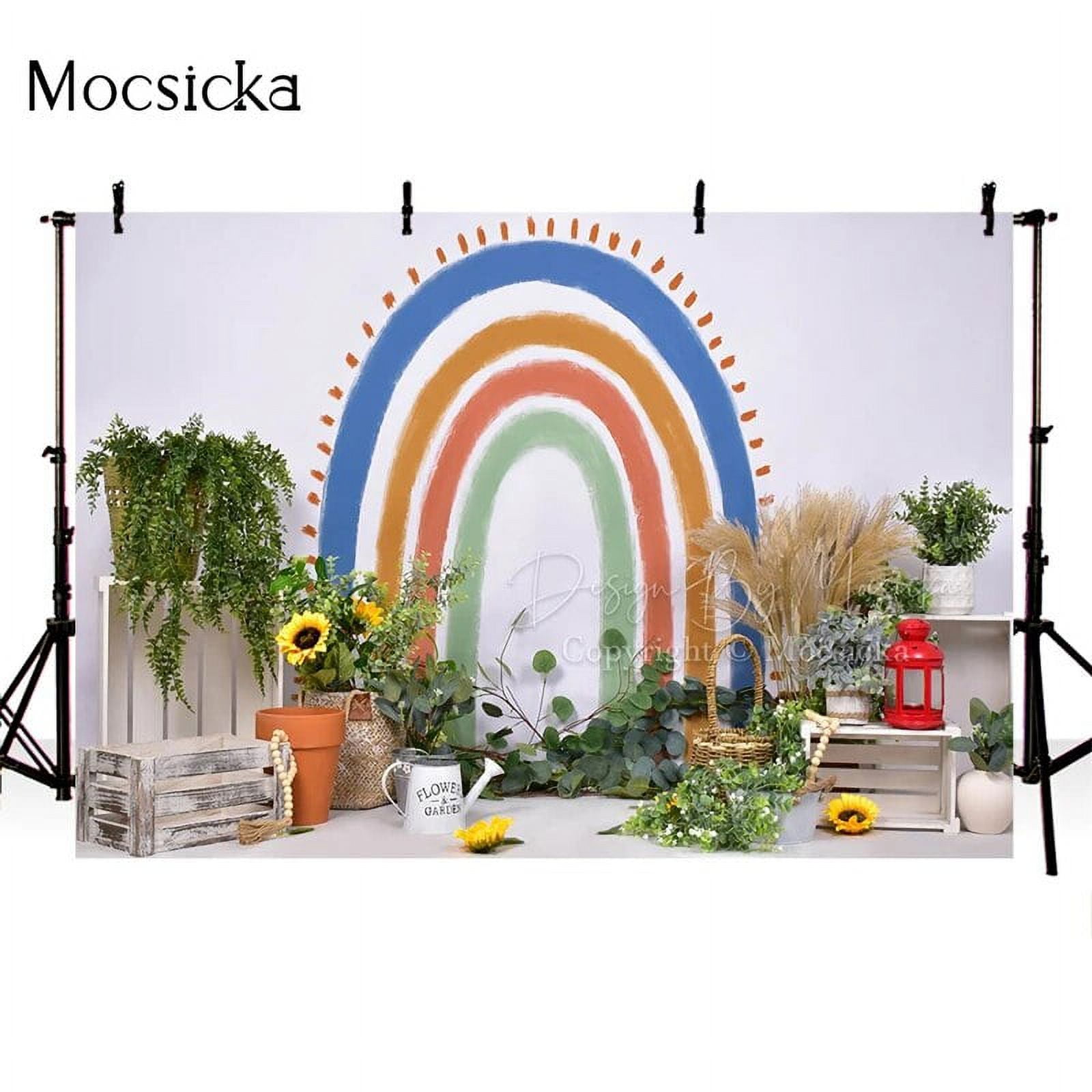 Jungle Kids Birthday Portrait Background Photo Studio Green Leaves ...