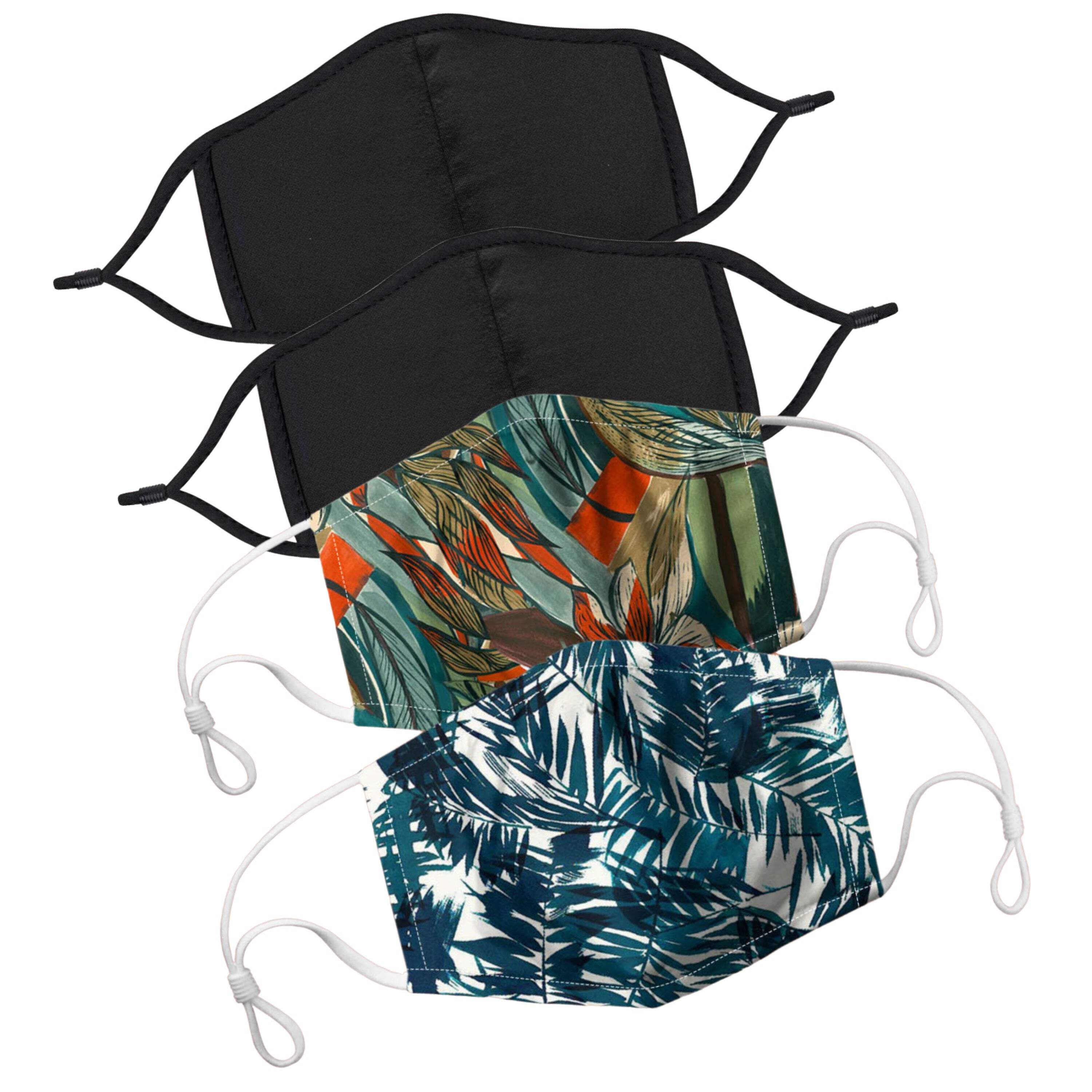 Jungle Leaves Assorted 4-piece Non-medical Face Mask Set - Walmart.com