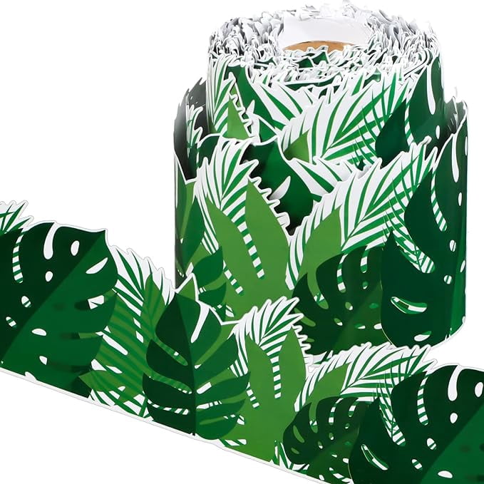 Jungle Leaves Border 68.9 Feet Bulletin Board Border Butterflies ...