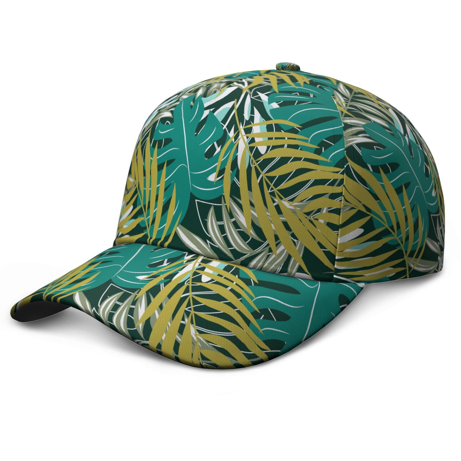 Jungle Leaves Colorful Exotic Baseball Cap - Structured 6-Panel Design ...
