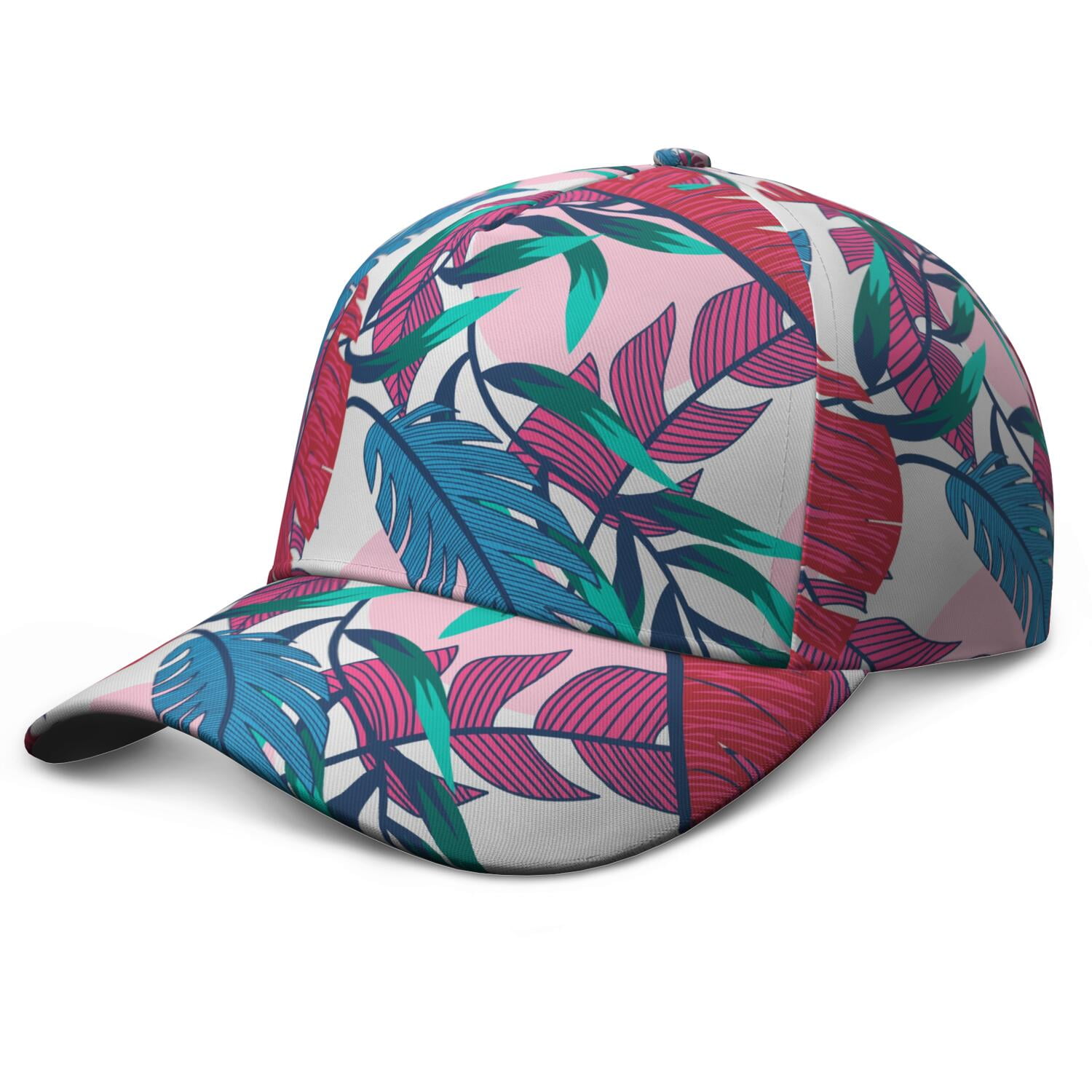 Jungle Leaves Colorful Exotic Baseball Cap - Structured 6-Panel Design ...