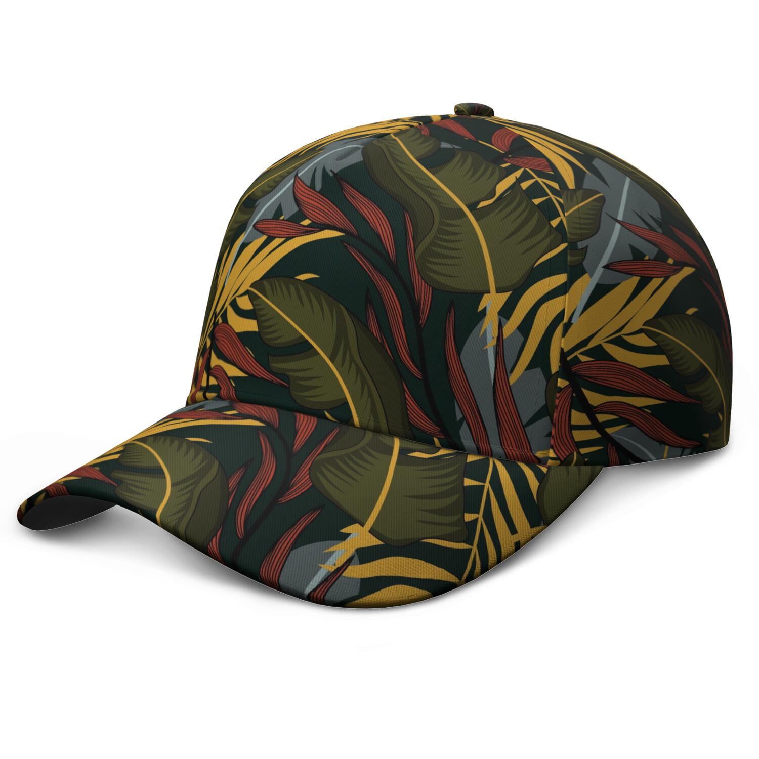 Jungle Leaves Colorful Exotic Baseball Cap - Structured 6-Panel Design ...