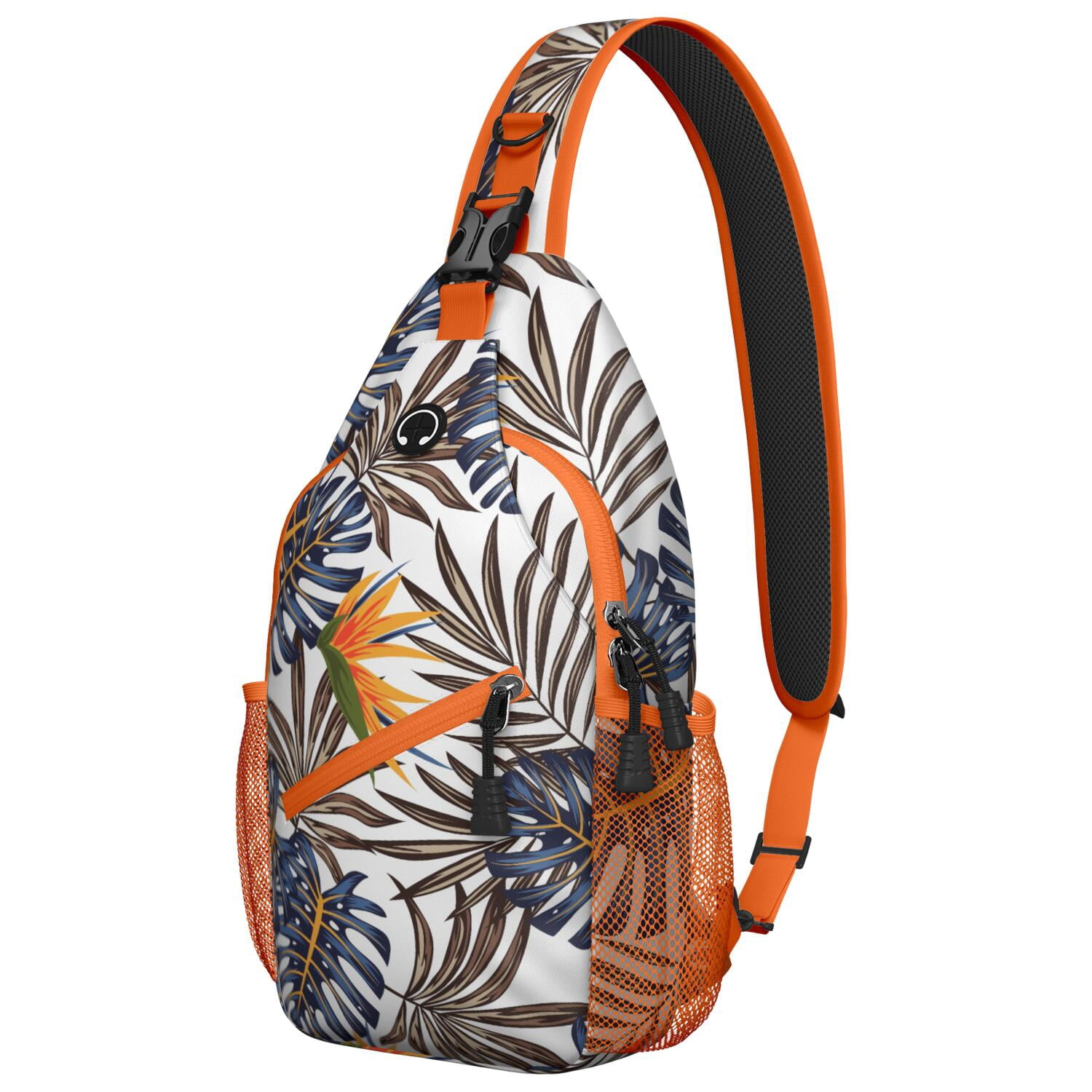 Jungle Leaves Sling Bag - Water-Resistant Crossbody Bag - Ideal for ...