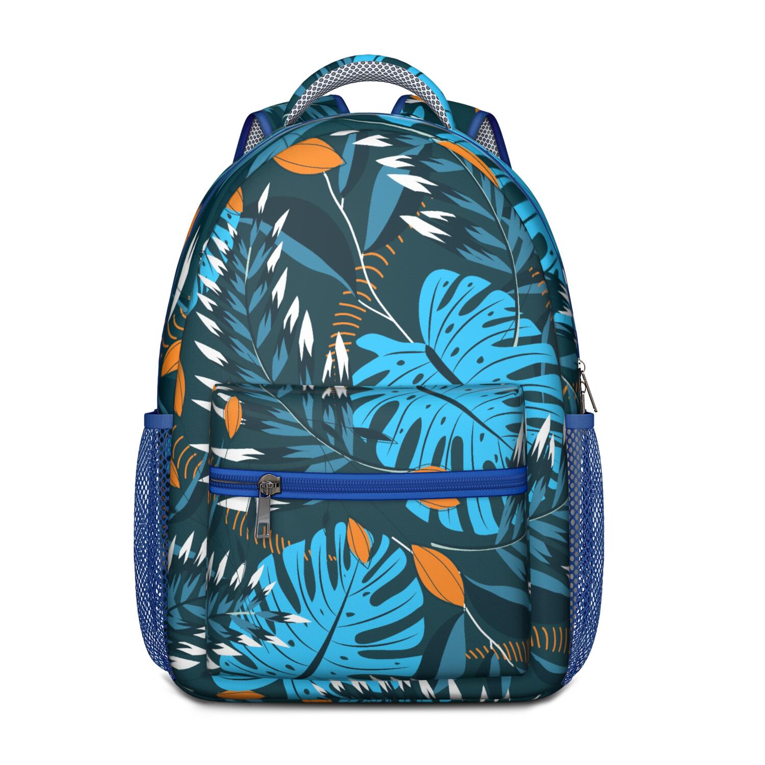 Jungle Leaves Waterproof Backpack - Colorful Exotic Design with ...