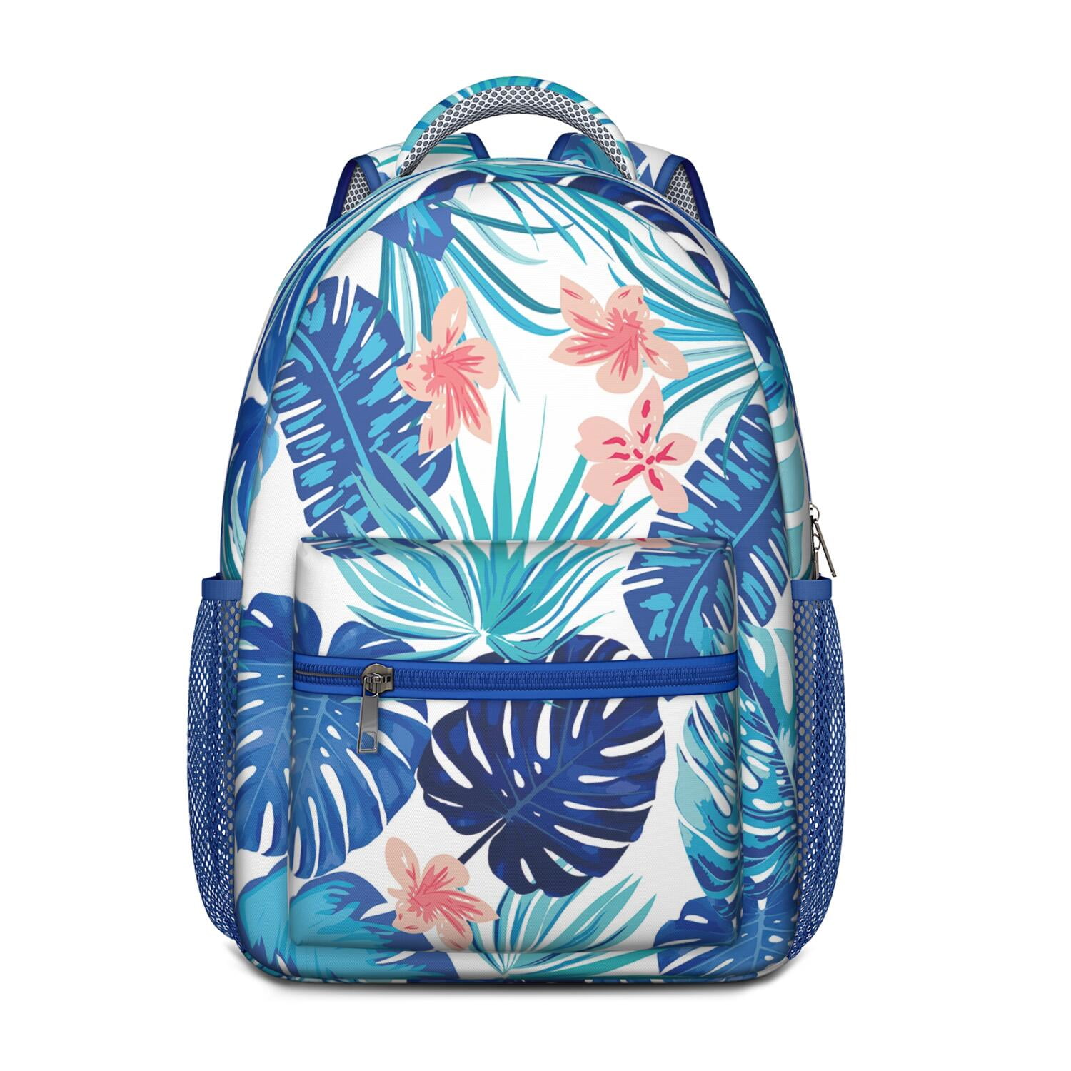 Jungle Leaves Waterproof Backpack - Colorful Exotic Design with ...