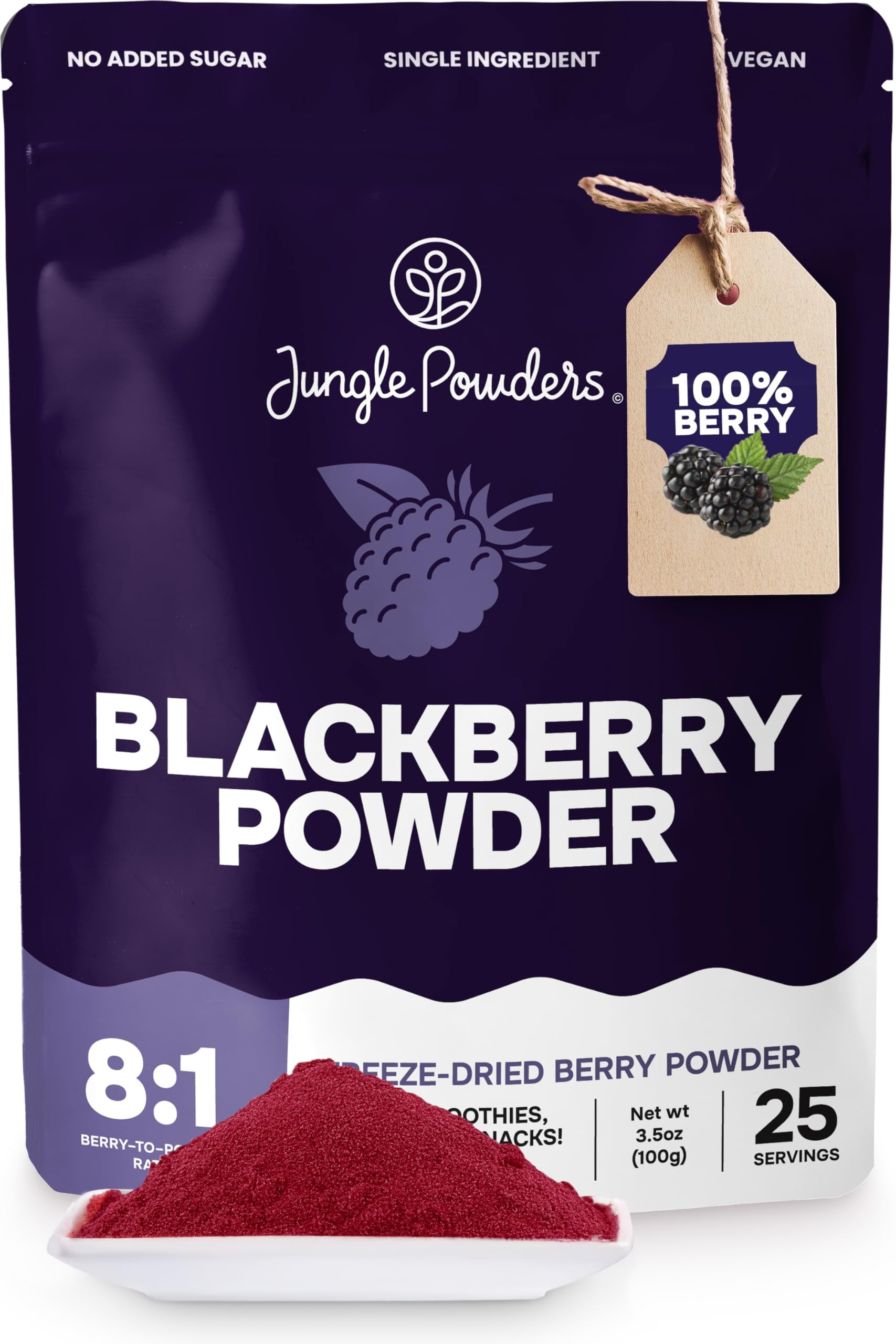 Jungle Powders BlackBerry Powder BDF32 3.5 Ounce Bag Blackberries Fruit ...