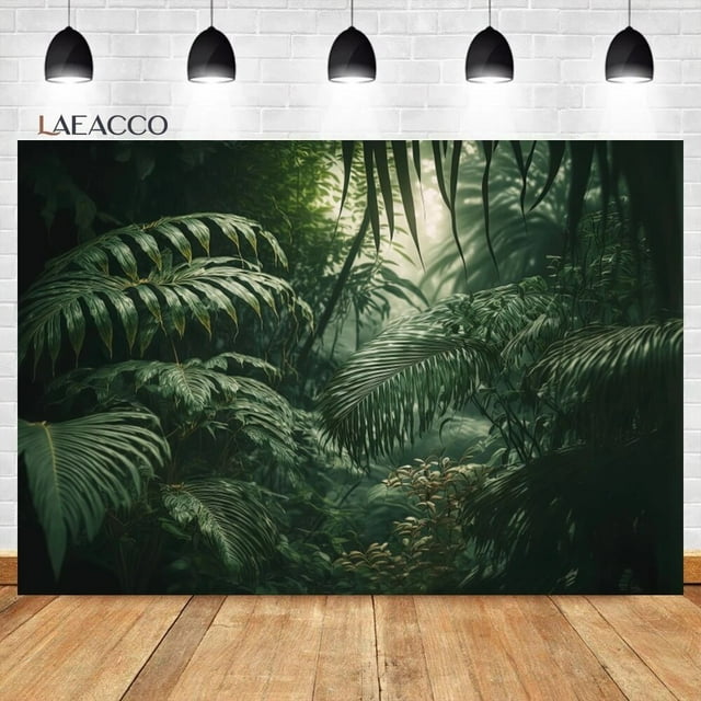 Jungle Rainforest Backdrop Spring Enchanted Nature Tree Green Blooming ...