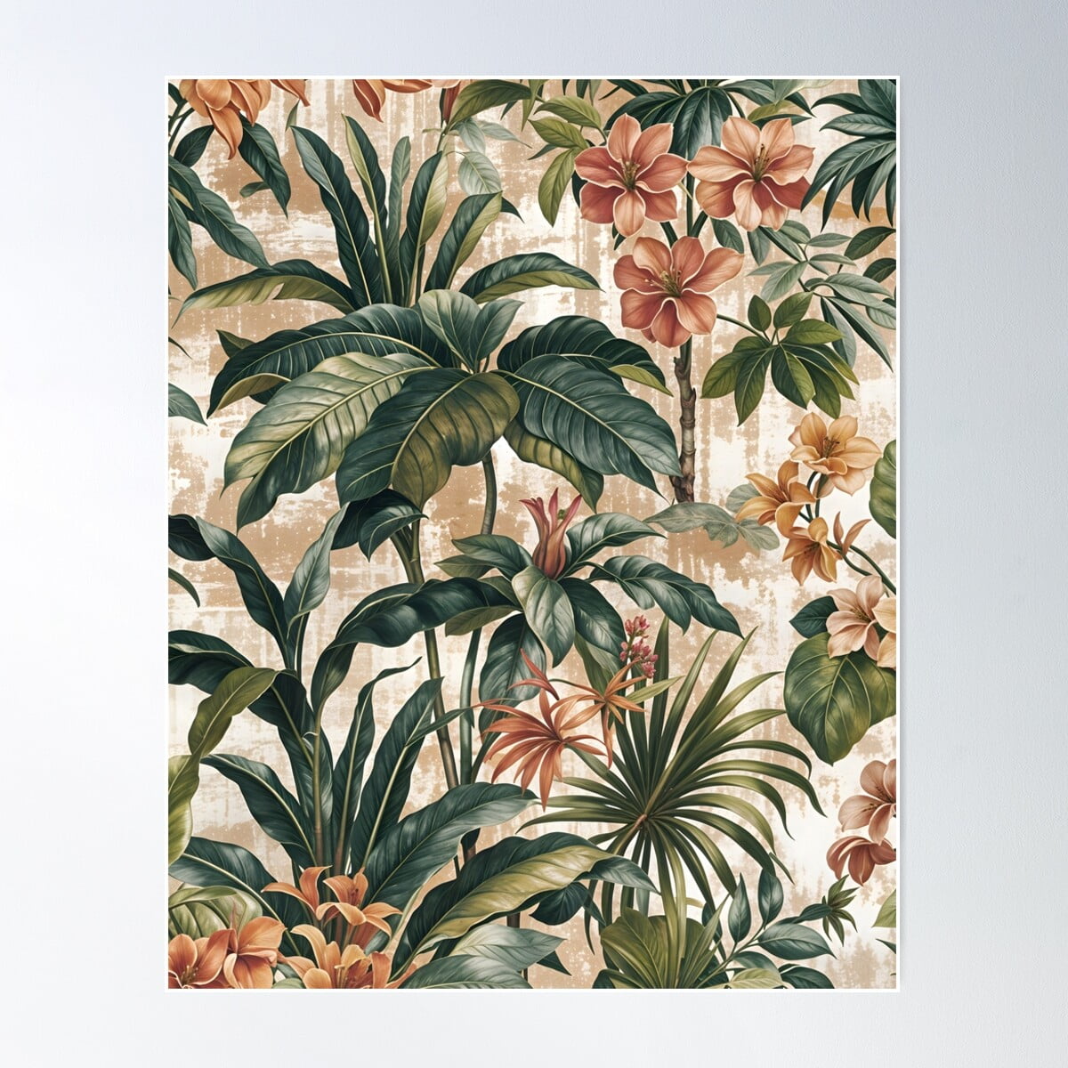 Jungle Rainforest Mirage Poster Wall Art, Modern Wall Decor For Living ...