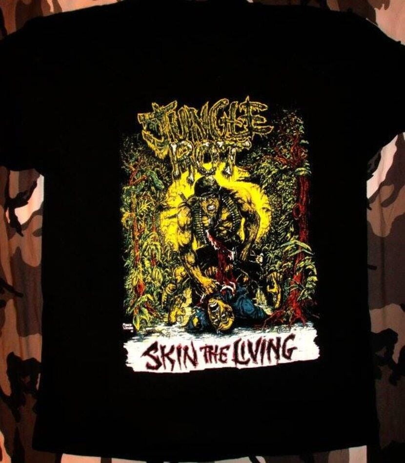 Jungle Rot - Skin The Living T-shirt Black Cotton All Sizes BO1067 ...