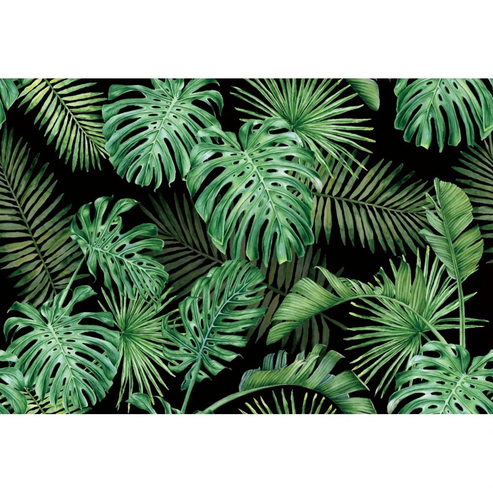 Jungle Safari Baby Birthday Party Backdrop Green Leaves Grass Baby ...