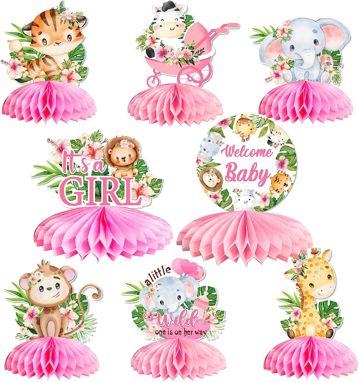 Safari Girl Baby Shower 187 Pc Jungle Baby Shower Decorations For Boy
