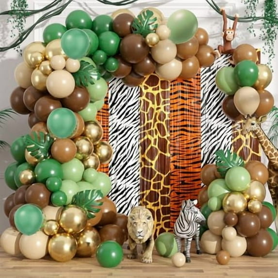 Jungle Safari Balloon Garland Arch Kit Birthday Party Decorations, Sage ...