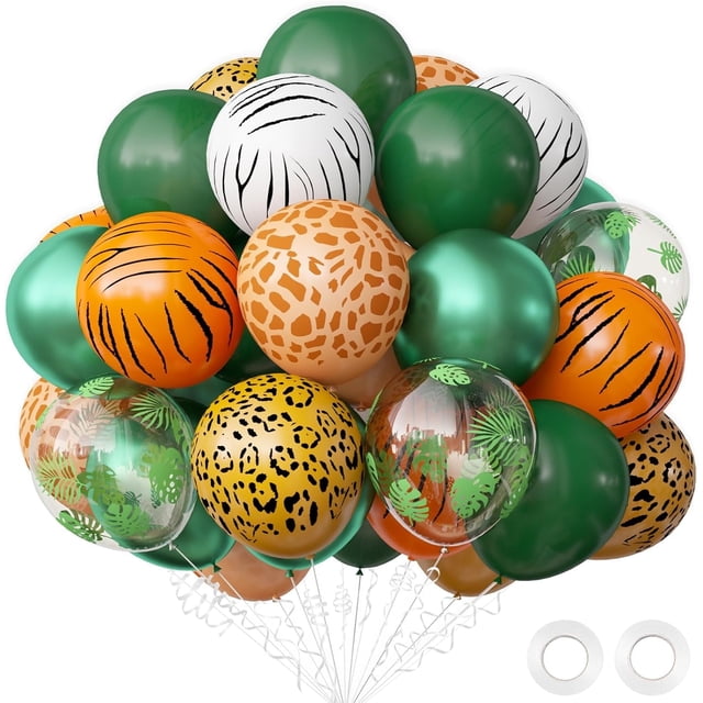 Jungle Safari Balloons, Safari Animal Print Balloons, Baby Shower Decor ...