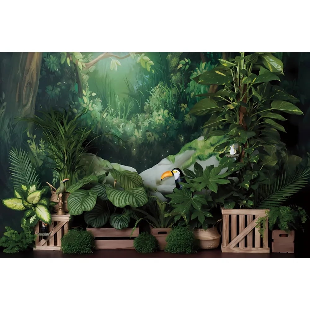 Jungle Safari Farm Animals Party Backdrop for Photography Newborn Baby ...