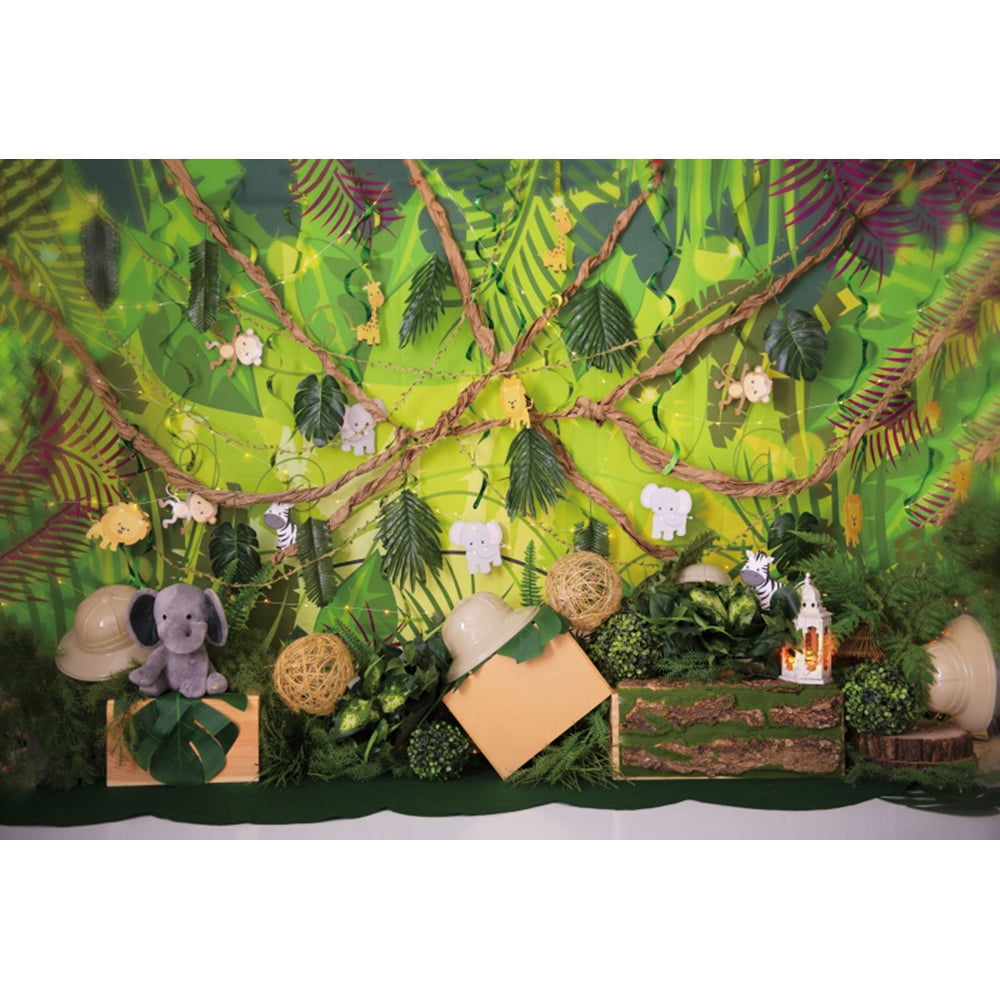 Jungle Safari Farm Animals Party Backdrop for Photography Newborn Baby ...