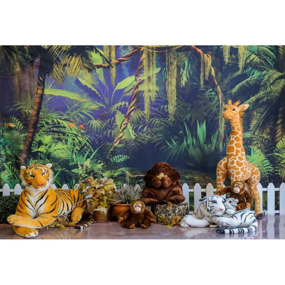 Jungle Safari Farm Animals Party Backdrop for Photography Newborn Baby ...