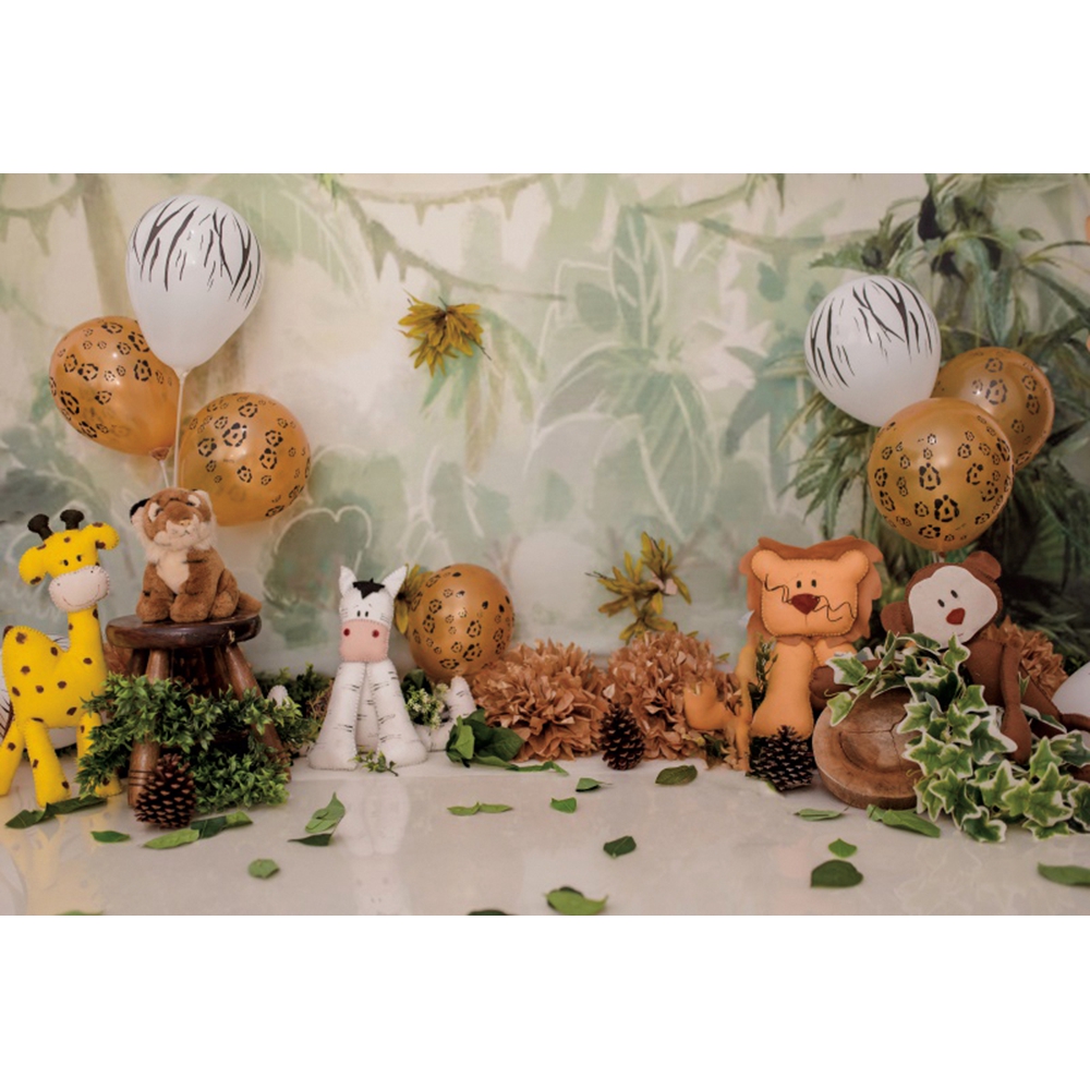 Jungle Safari Farm Animals Party Backdrop for Photography Newborn Baby ...