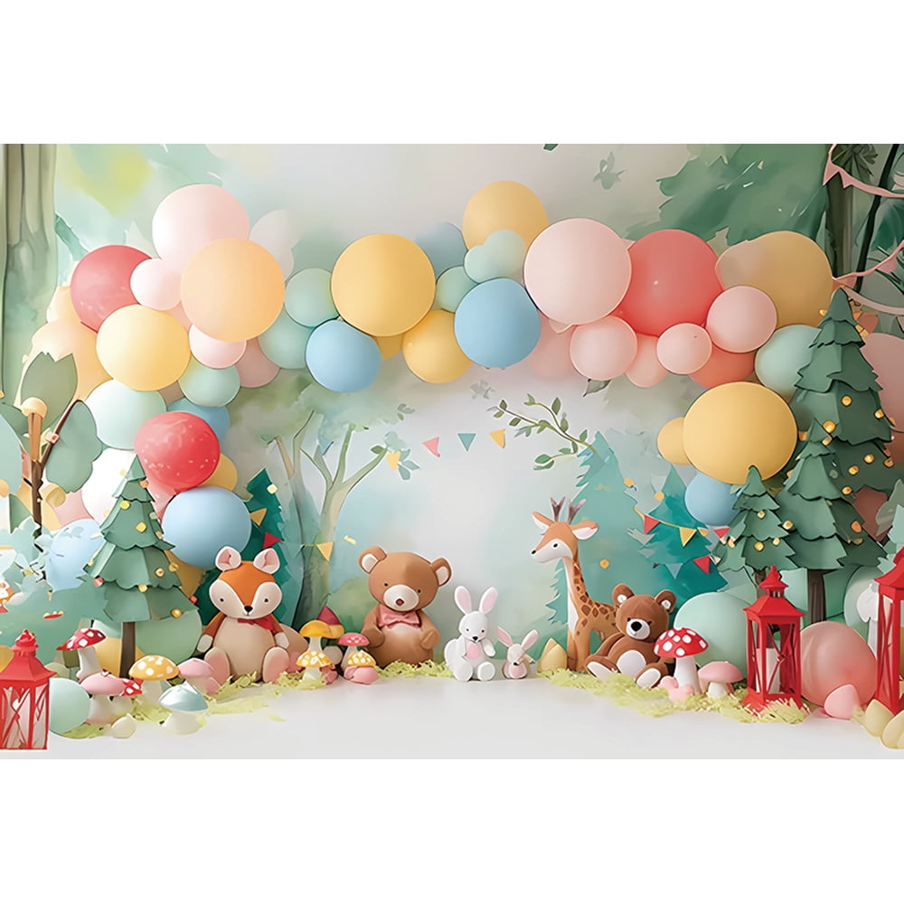 Jungle Safari Farm Animals Party Backdrop for Photography Newborn Baby ...