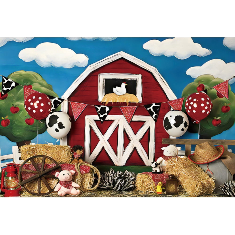 Jungle Safari Farm Animals Party Backdrop for Photography Newborn Baby ...
