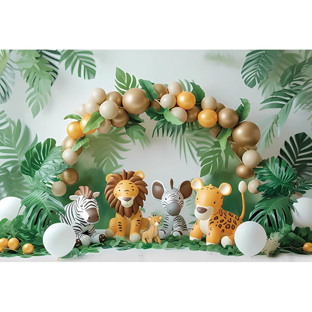 Jungle Safari Farm Animals Party Backdrop for Photography Newborn Baby ...