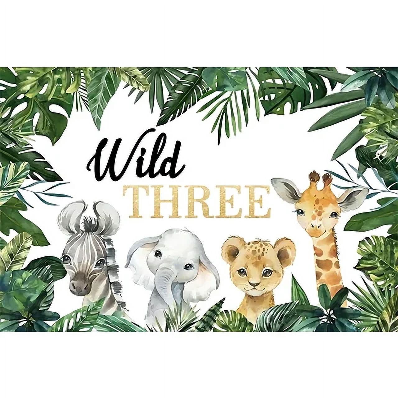 Jungle Safari Photography Backdrop Tropical Forest Wild One Birthday ...