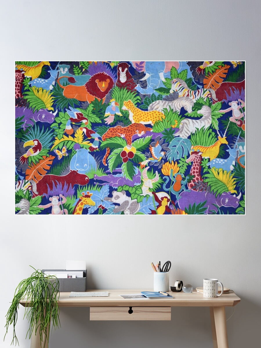 Jungle Safari Poster Wall Art, Modern Wall Decor For Living Room ...