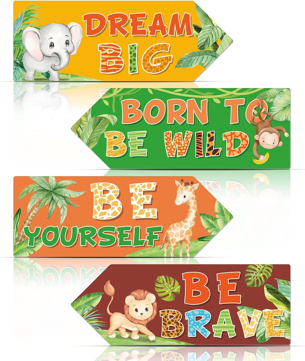Jungle Safari Wall Plaque,Woodland Theme Wooden Sign,Forest Animals ...