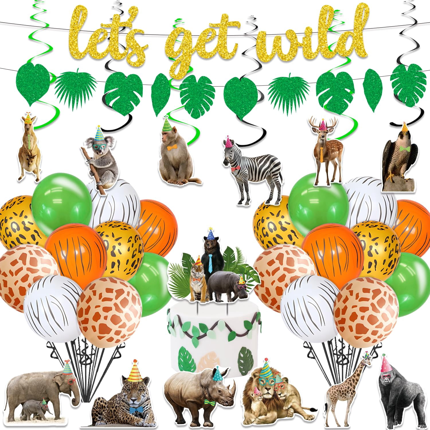 Jungle Theme Party FEV6 Decorations for Boys Girls, Safari Animals ...