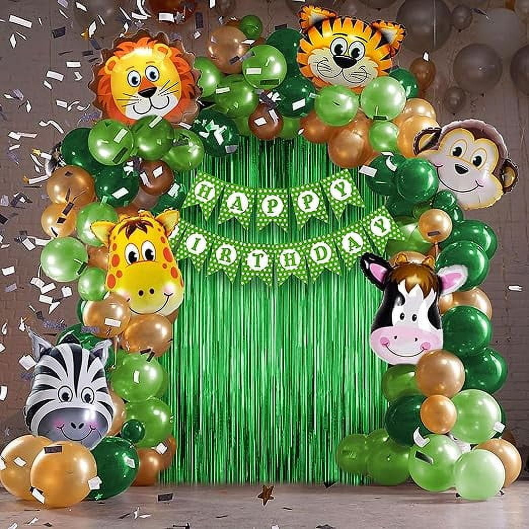 Jungle Themed Birthday Decoration Set - 66 Piece Complete Birthday ...