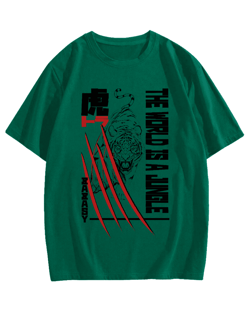 Jungle Tiger Cotton casual T-shirt - Walmart.com